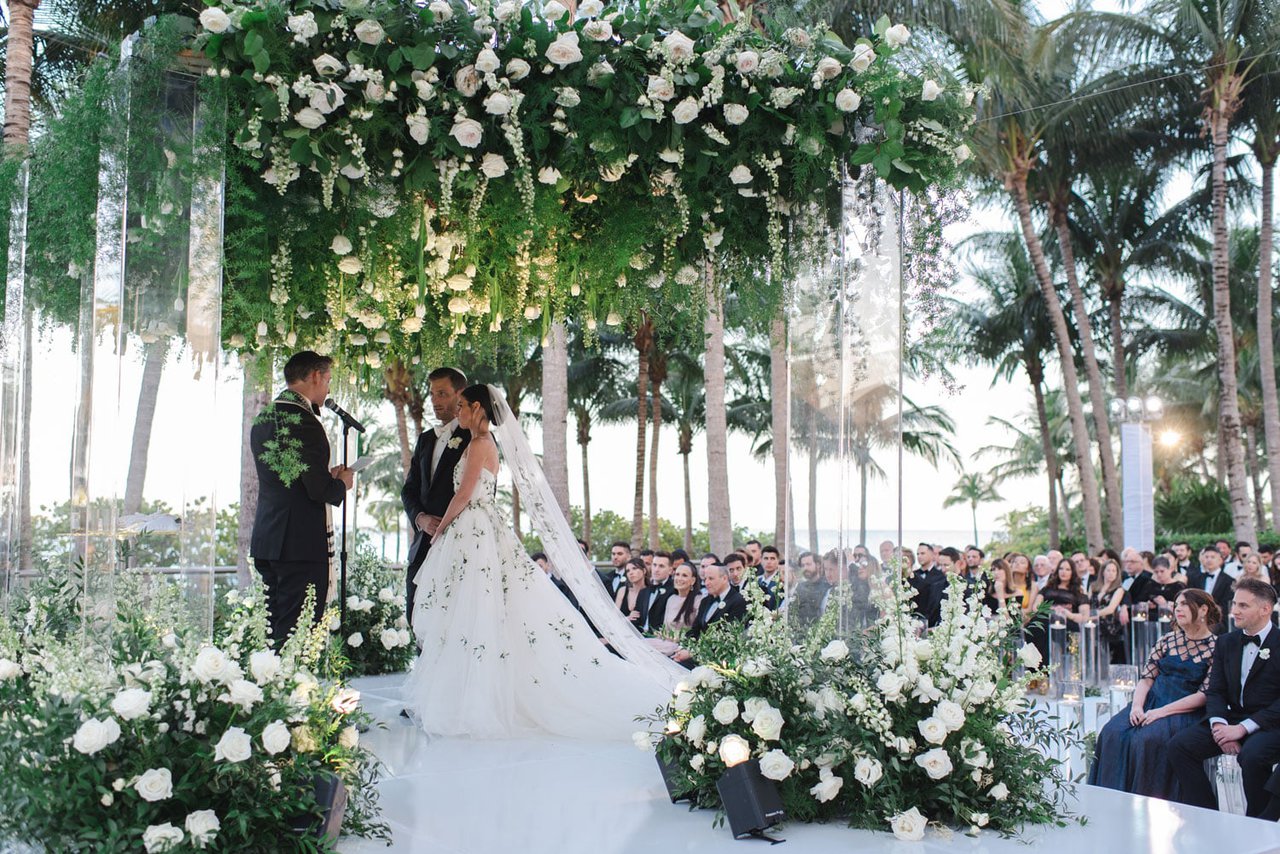 Spring Wedding Inspired by the Bride's Floral-Print Dress