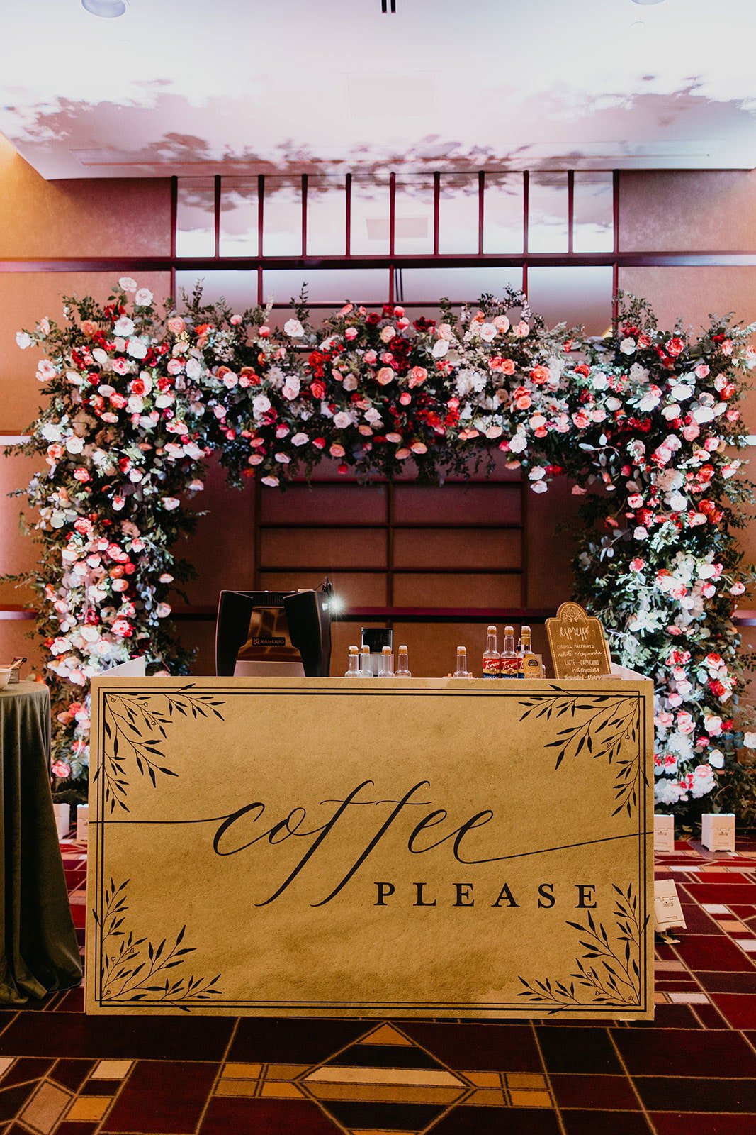 Coffee & Espresso Bar at Wedding Reception