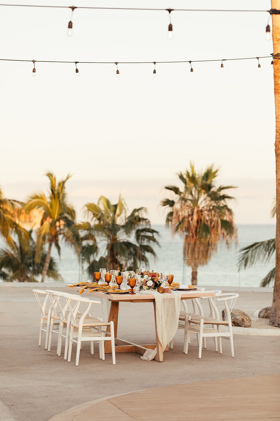 Neutral, Sunset-Tone Destination Wedding