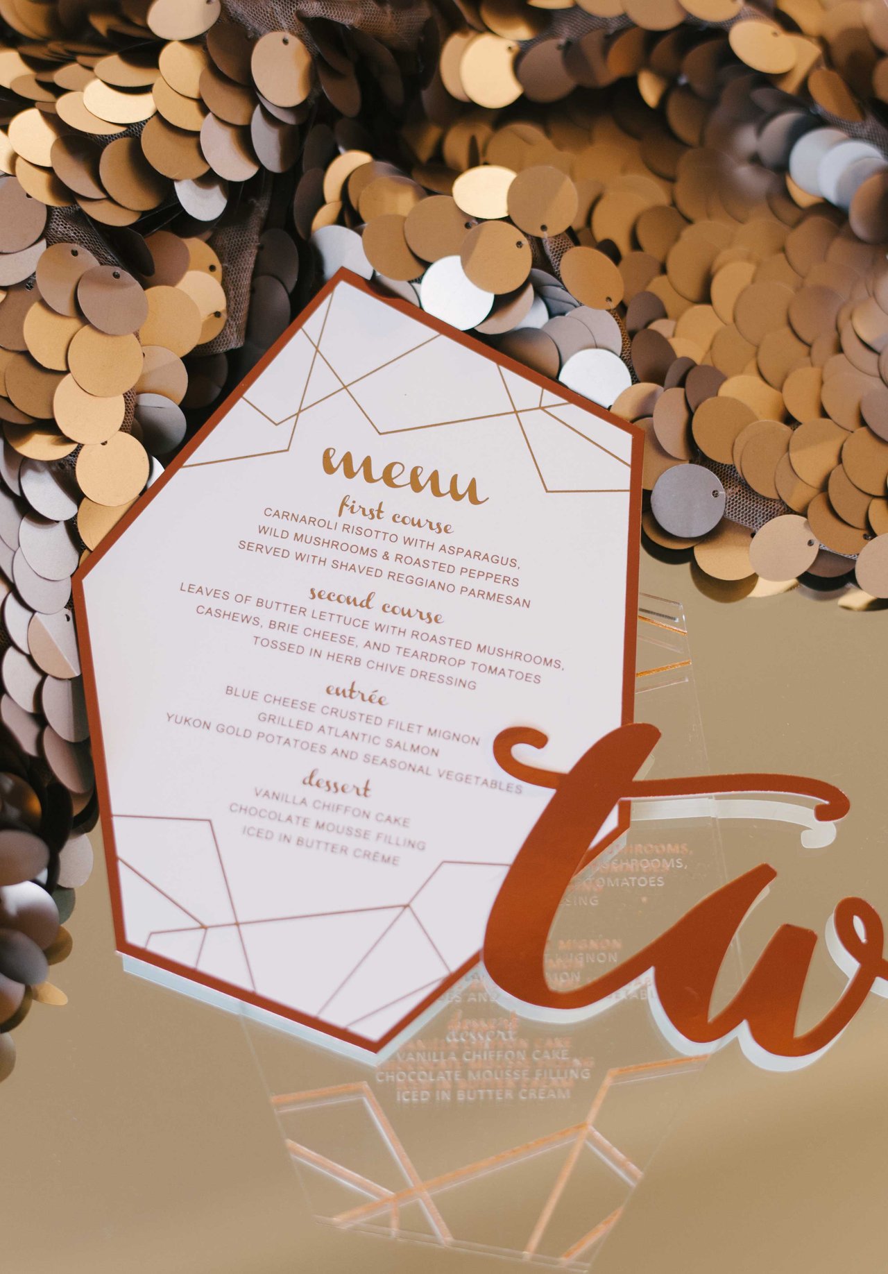 Contemporary Geometric Menu