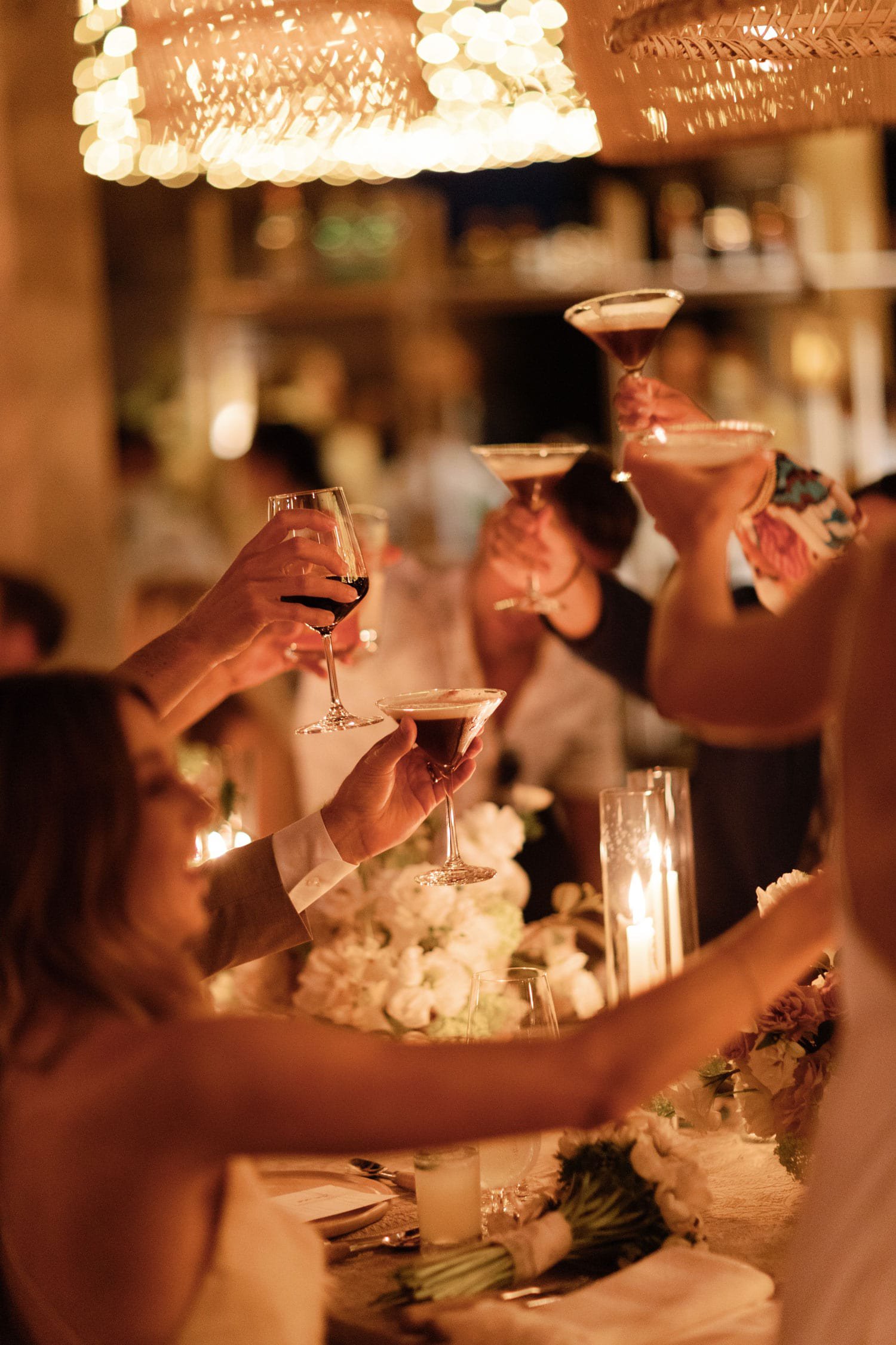 Espresso Martini Toast at Wedding Reception