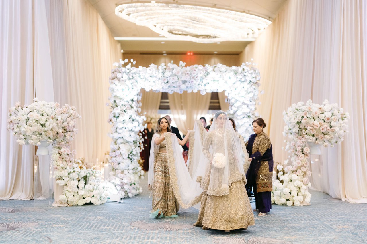 Bride's Entrance Into Wedding Reception Ballroom