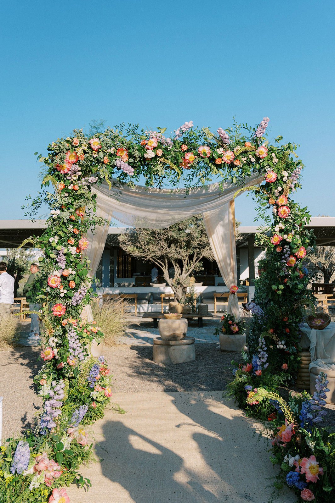 Colorful Chuppah for Jewish Ceremony in Greece