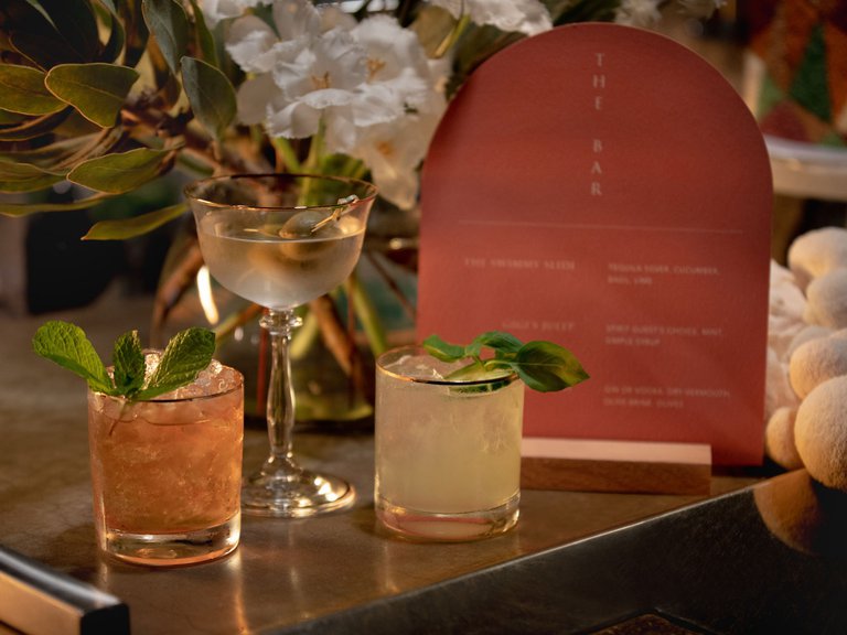 Arch Wedding Bar Menu with Cocktails