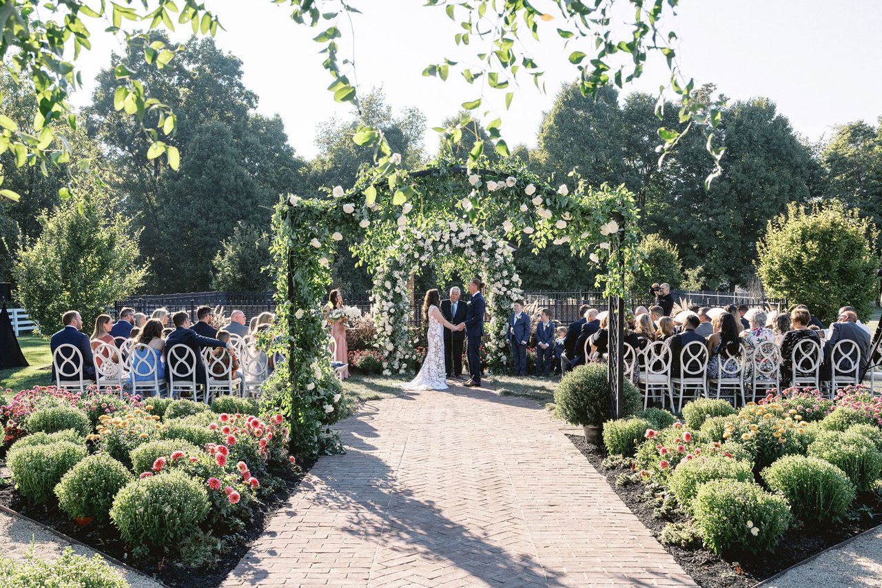 Outdoor Garden Ceremony in Backyard