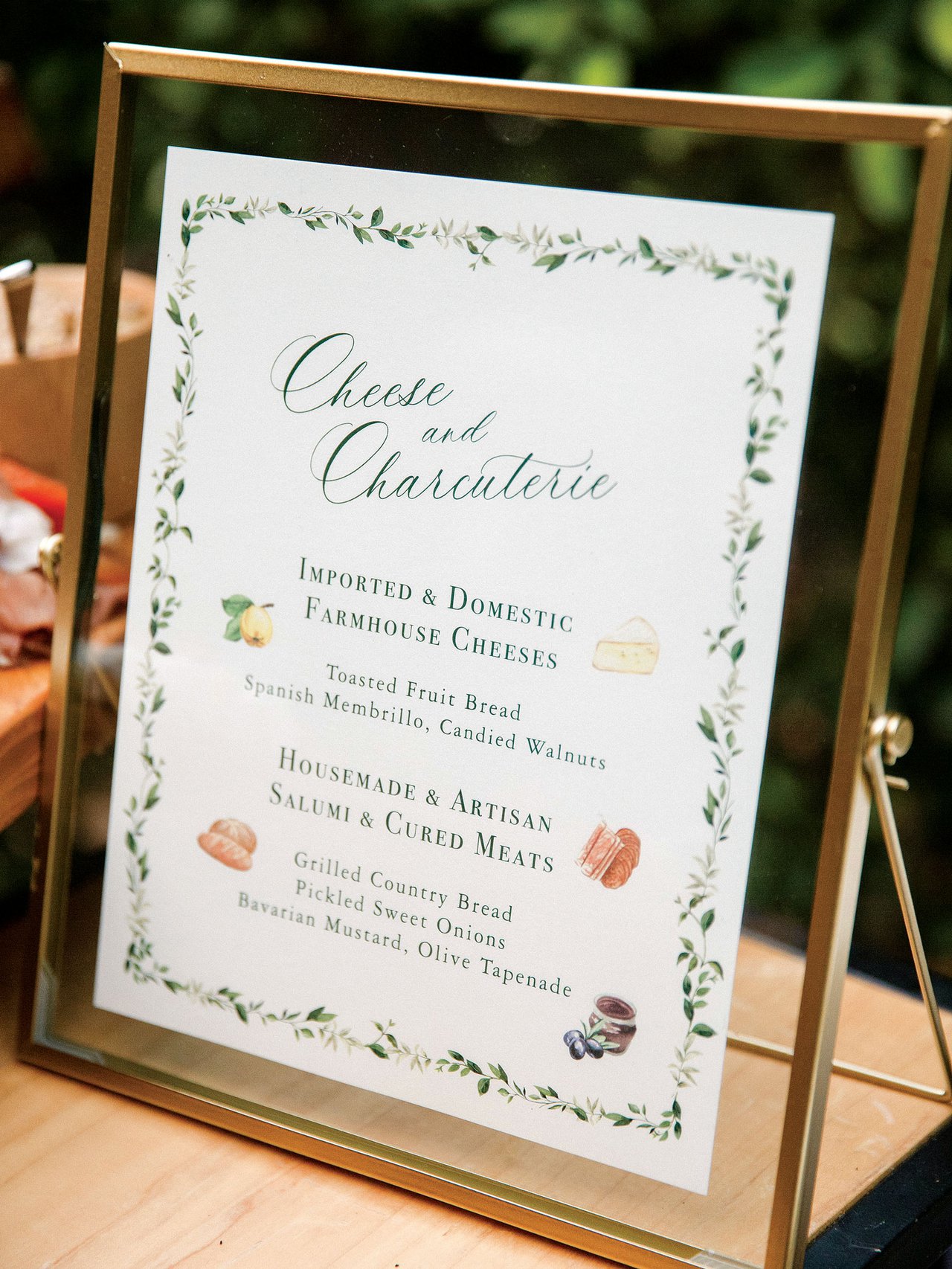 Cheese & Charcuterie Wedding Menu