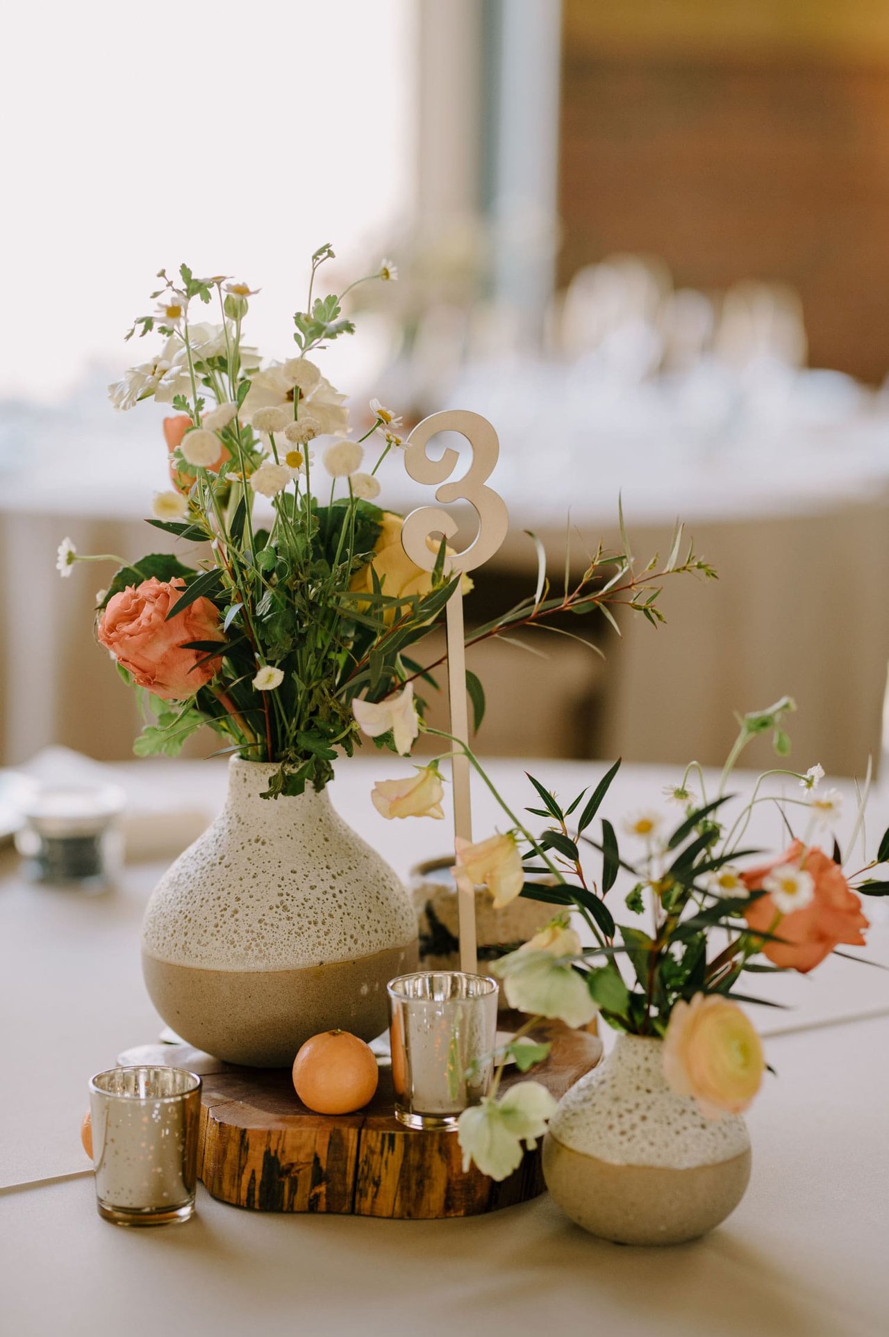 Centerpiece with Laser-Cut Table Number