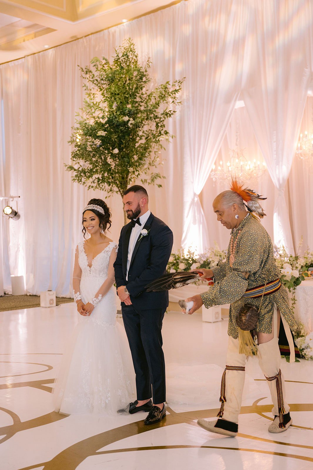 Native American Blessing at Wedding Reception
