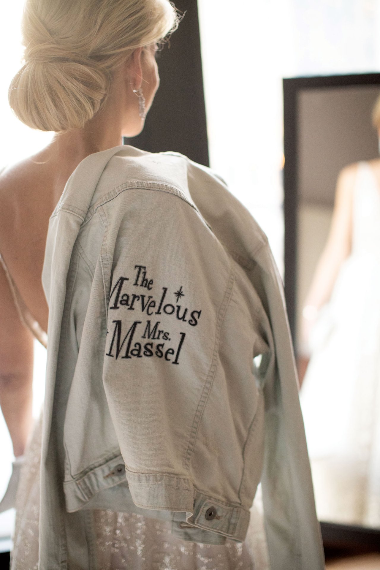 Custom Jean Jacket with Playful Design