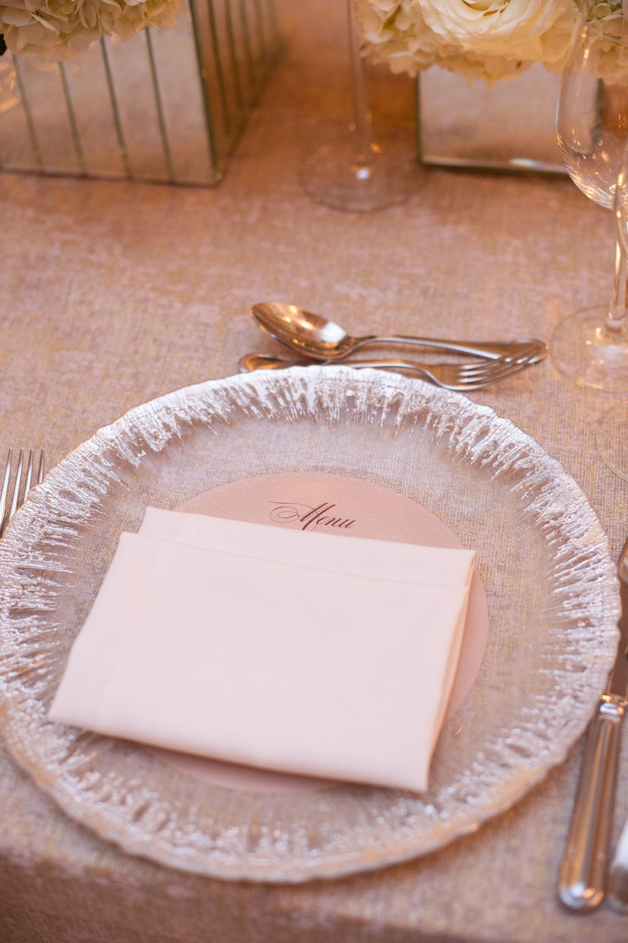Winter Wedding Charger Plate
