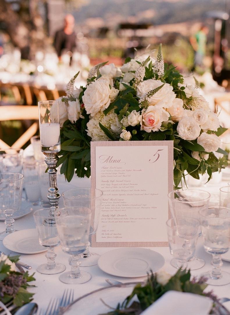 Linen Menu Card