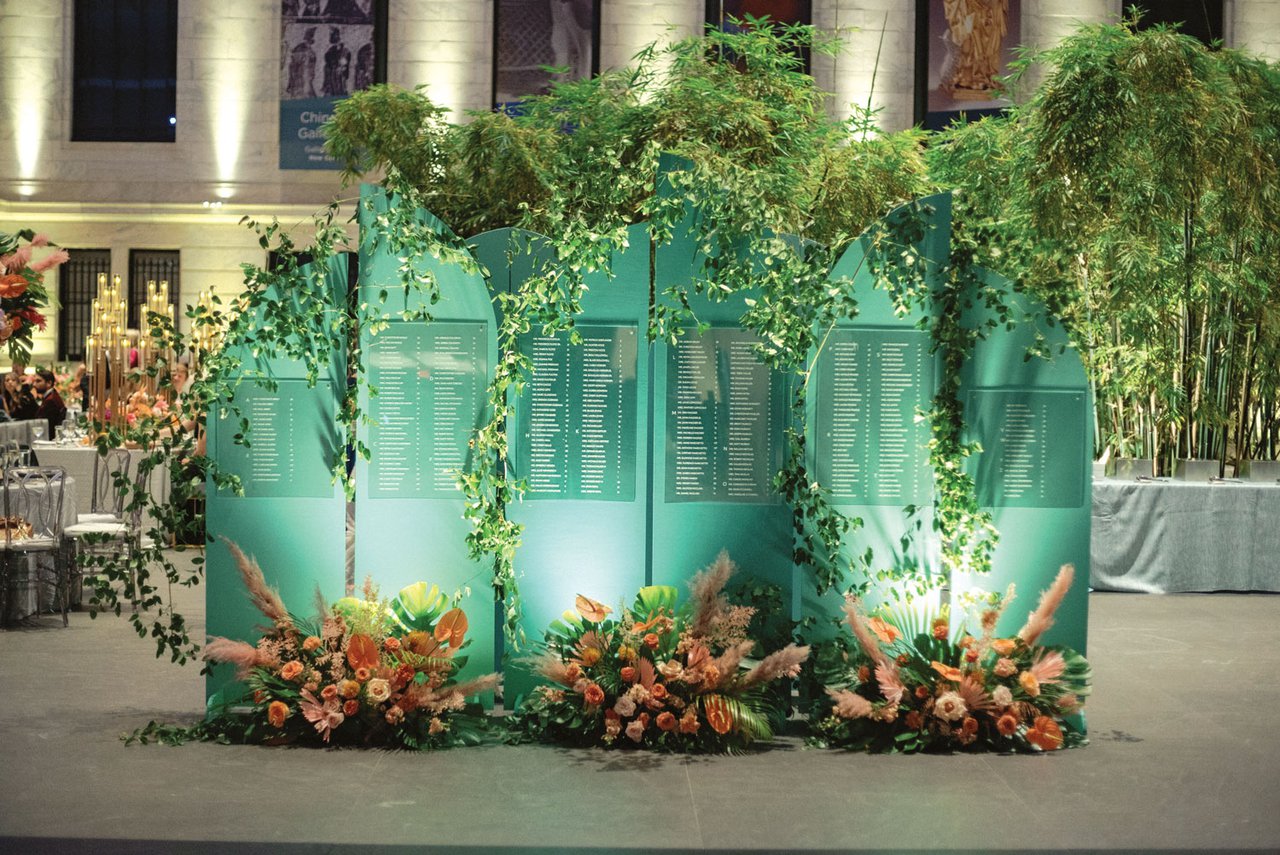 Tropical Arch Seating Chart Design