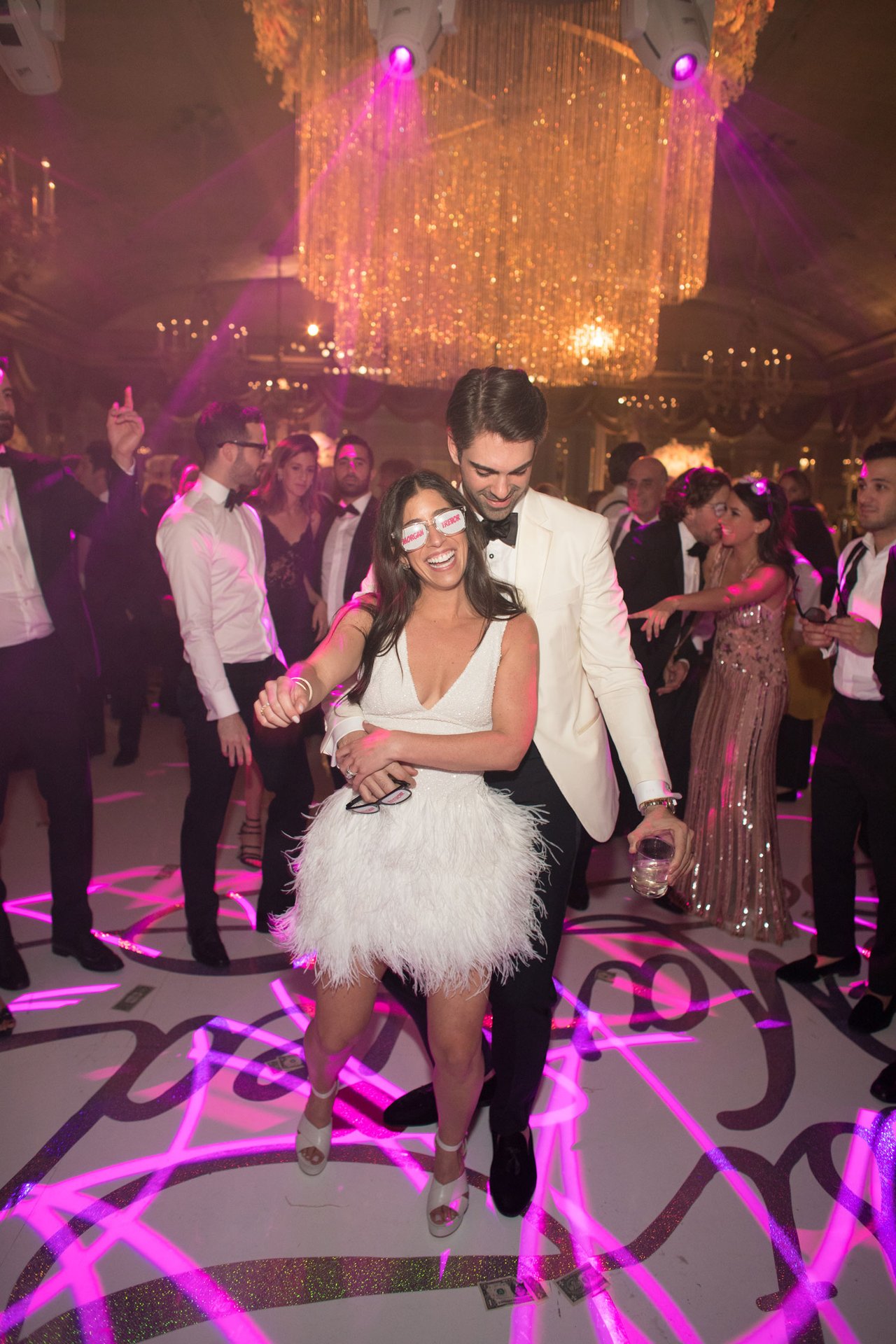 Bride & Groom in After-Party Outfits