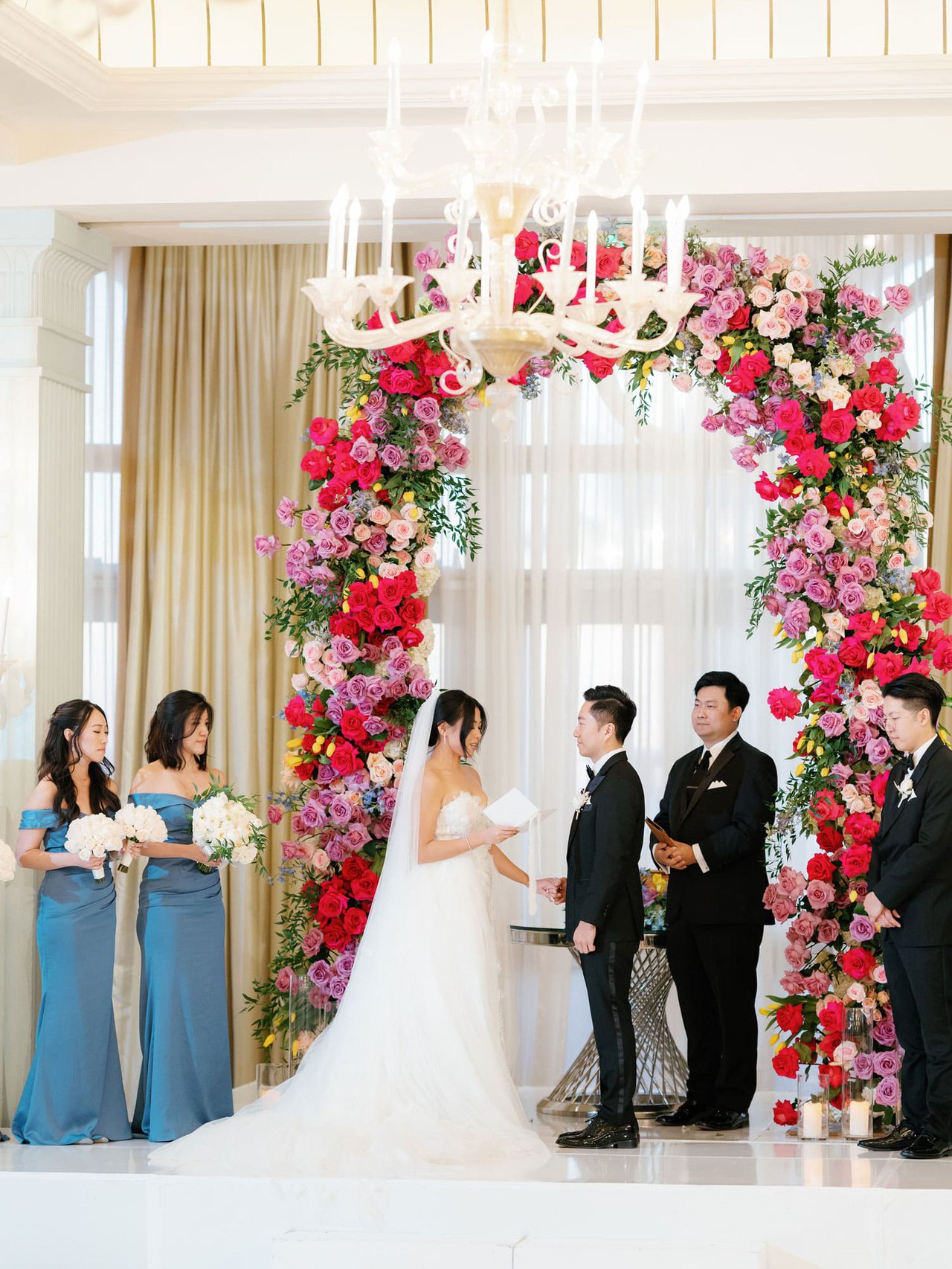 Bride Reading Handwritten Wedding Vows
