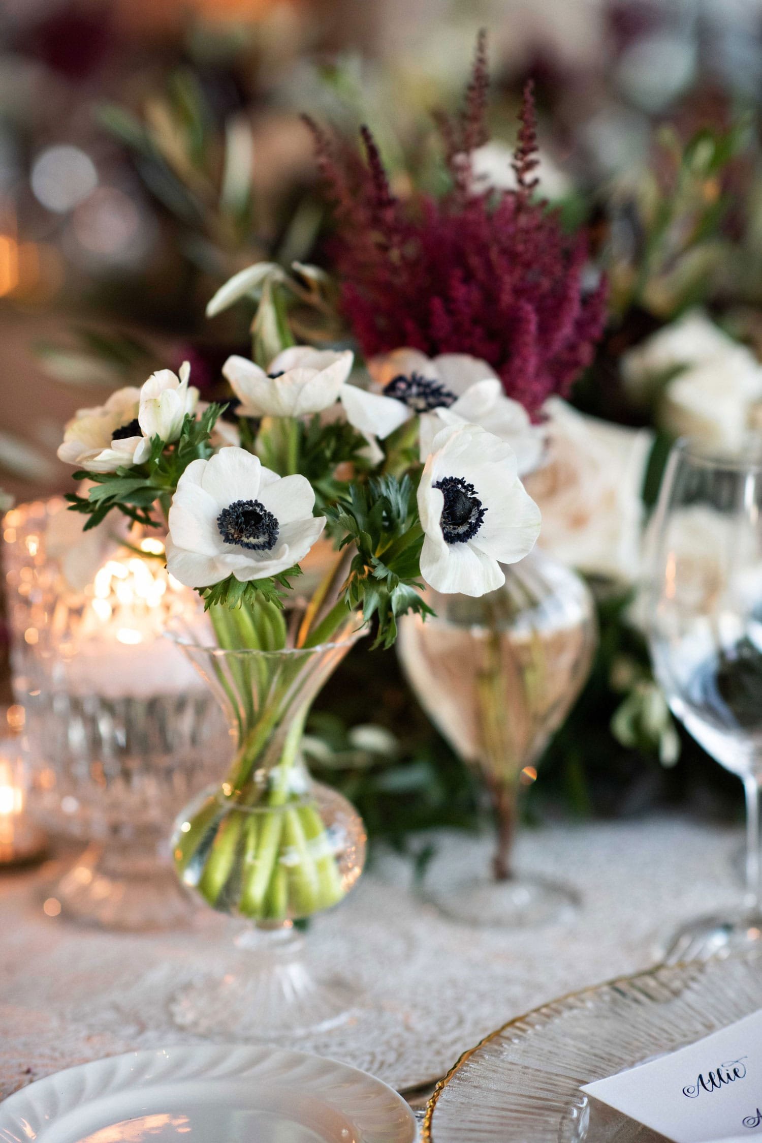 Anemone Flower Arrangement in Small Vase