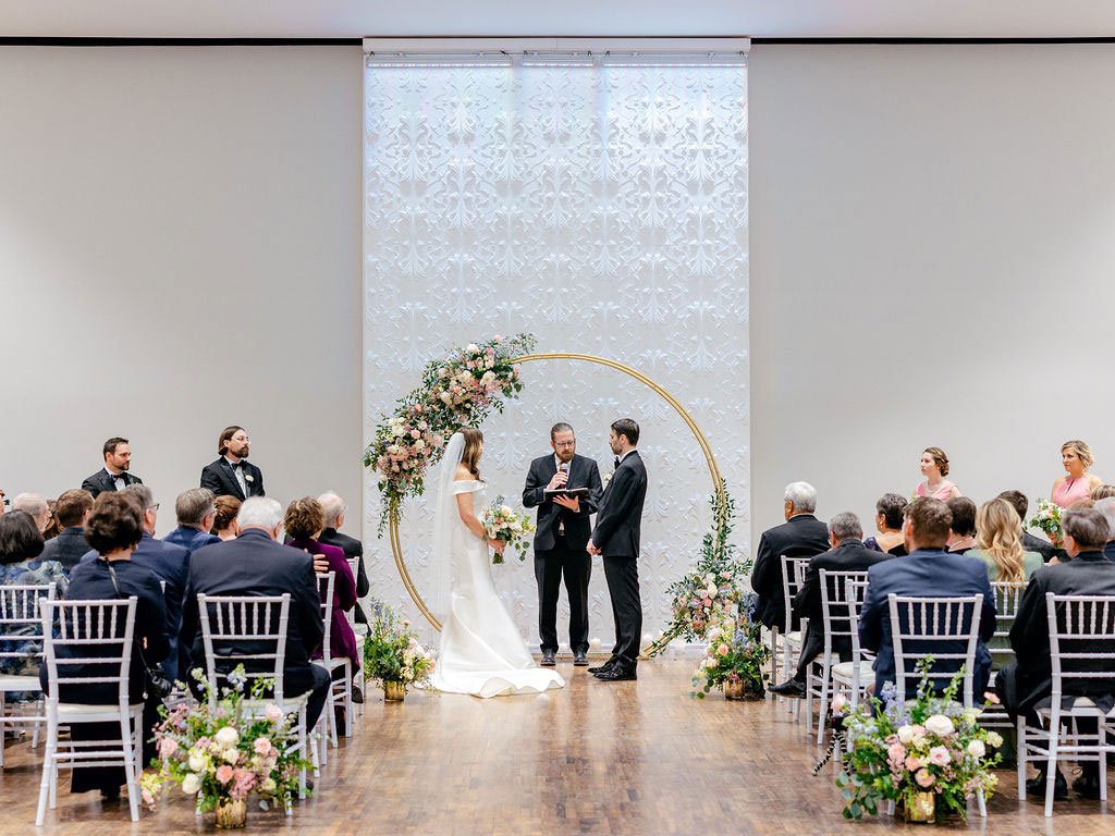 Intimate Spring Indoor Wedding Ceremony