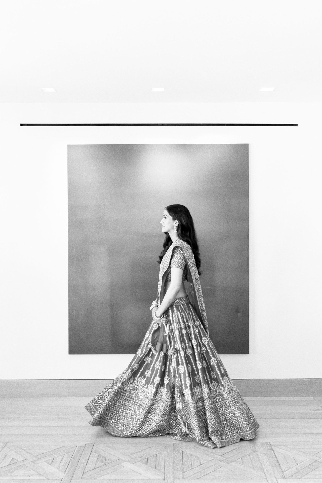 Black & White Bridal Portrait - Maya Myers Photography