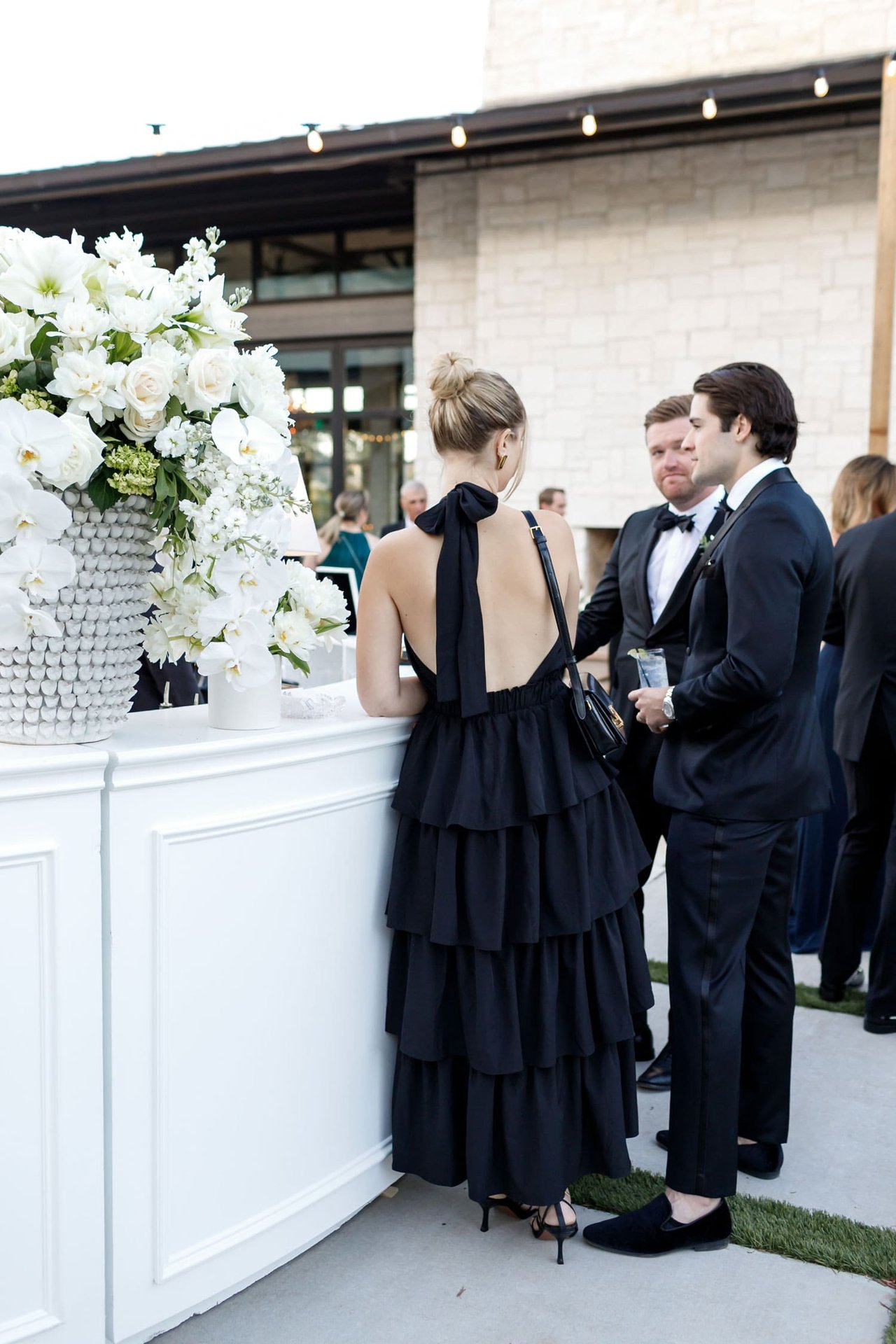 Wedding Guests at Outdoor Bar