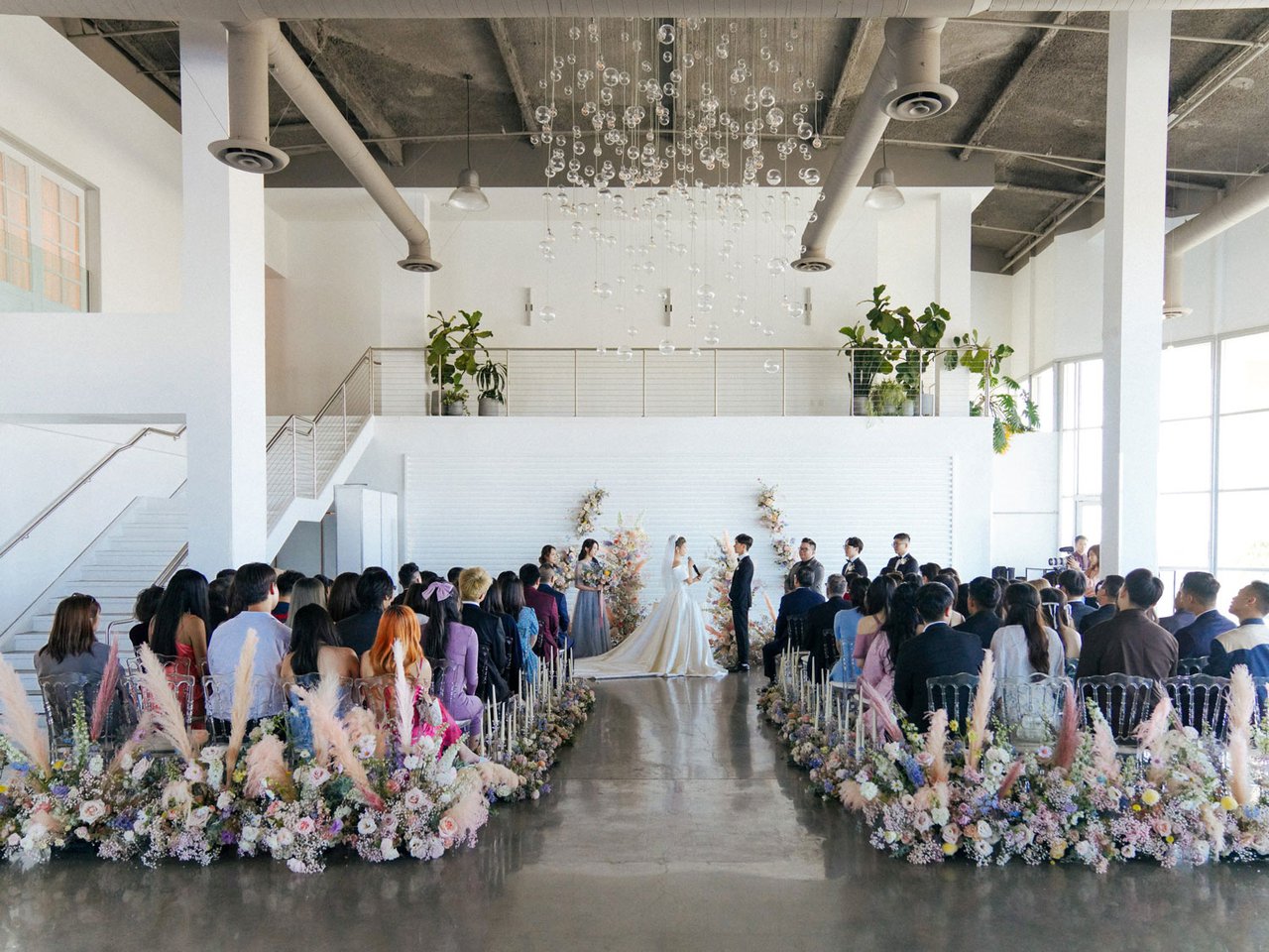 Modern Loft Wedding with Pastel Florals