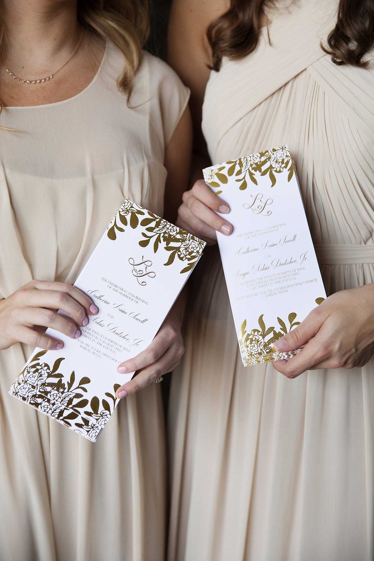 White & Gold Ceremony Programs