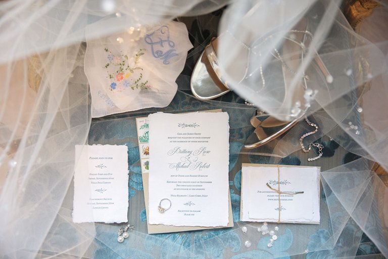 Raw-Edge Paper Wedding Invitation