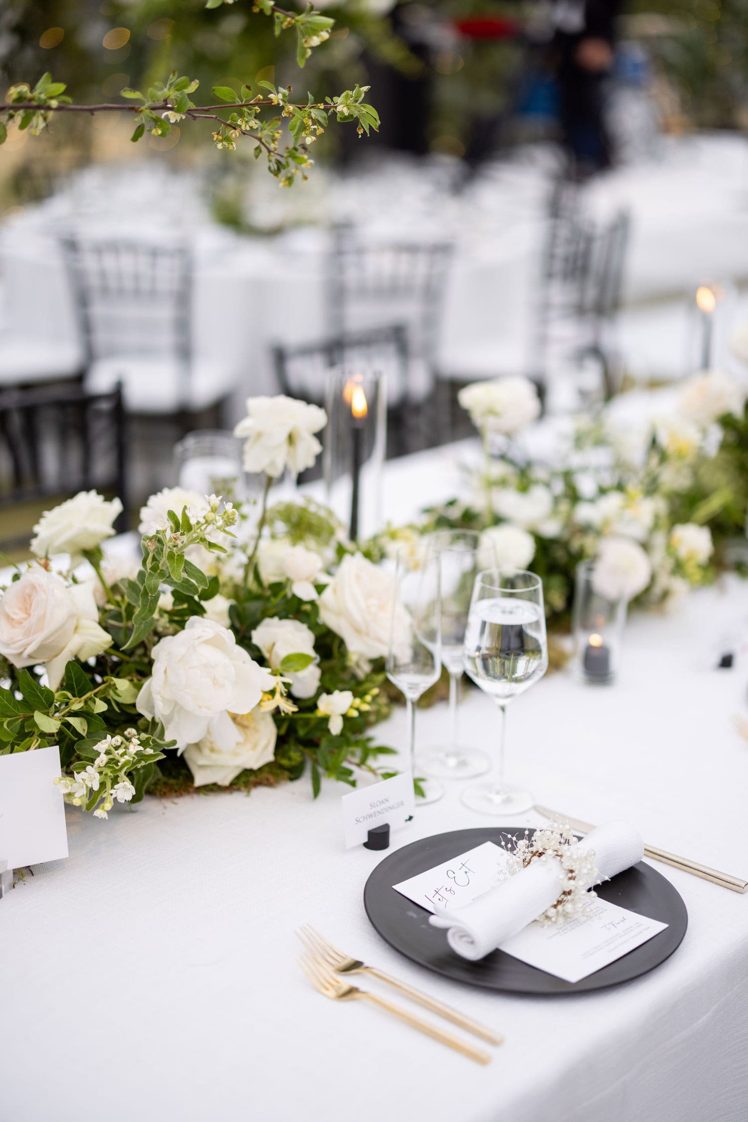 Black, White & Greenery California Wedding | Inside Weddings