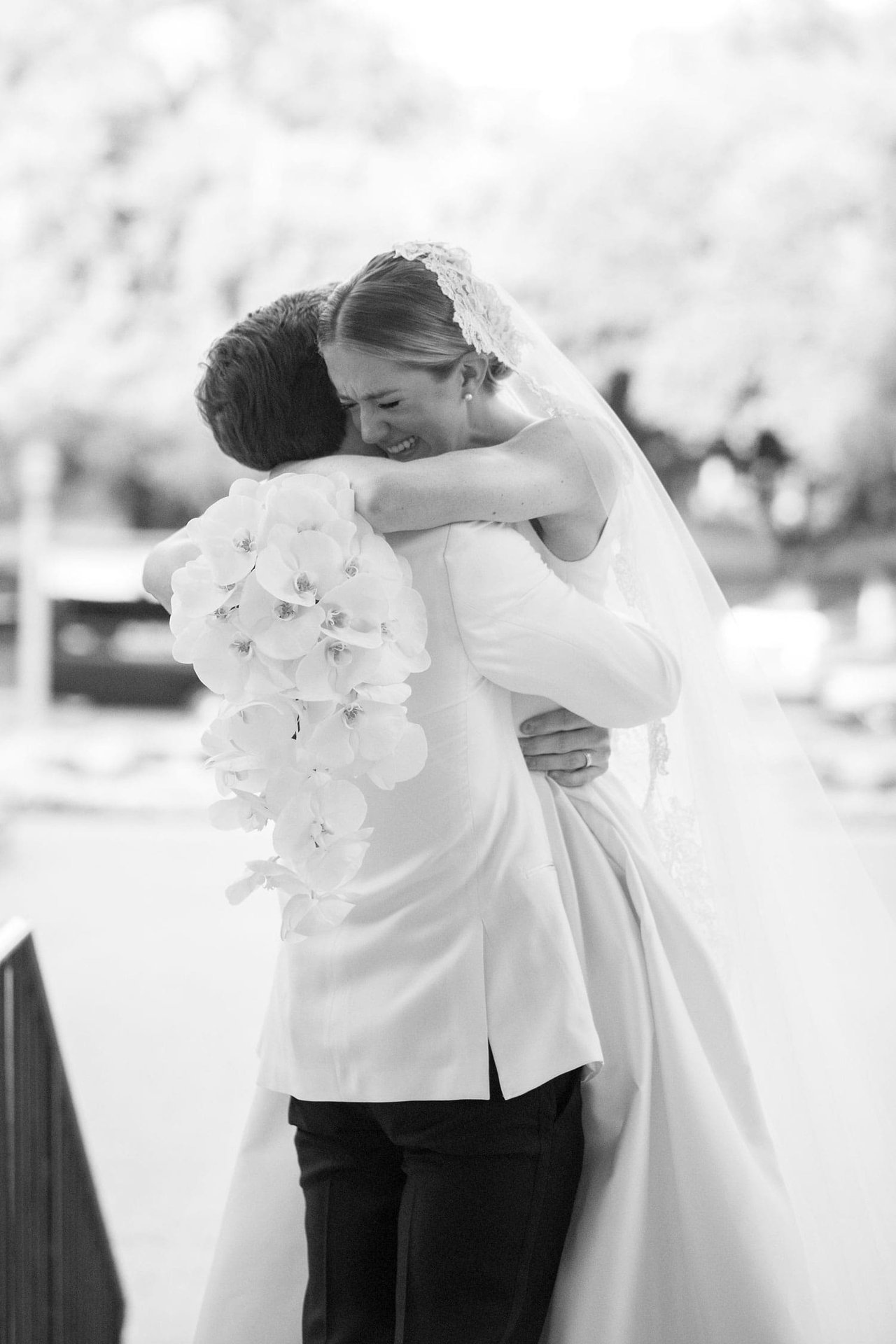 Wedding Photo with Joyful Tears from Bride