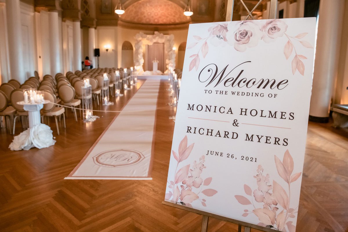 Custom Aisle Runner & Welcome Sign