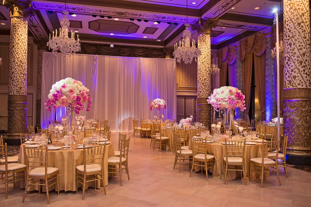 Gilted Reception Space with Purple Lighting