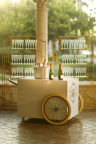 Monogrammed Champagne Cart