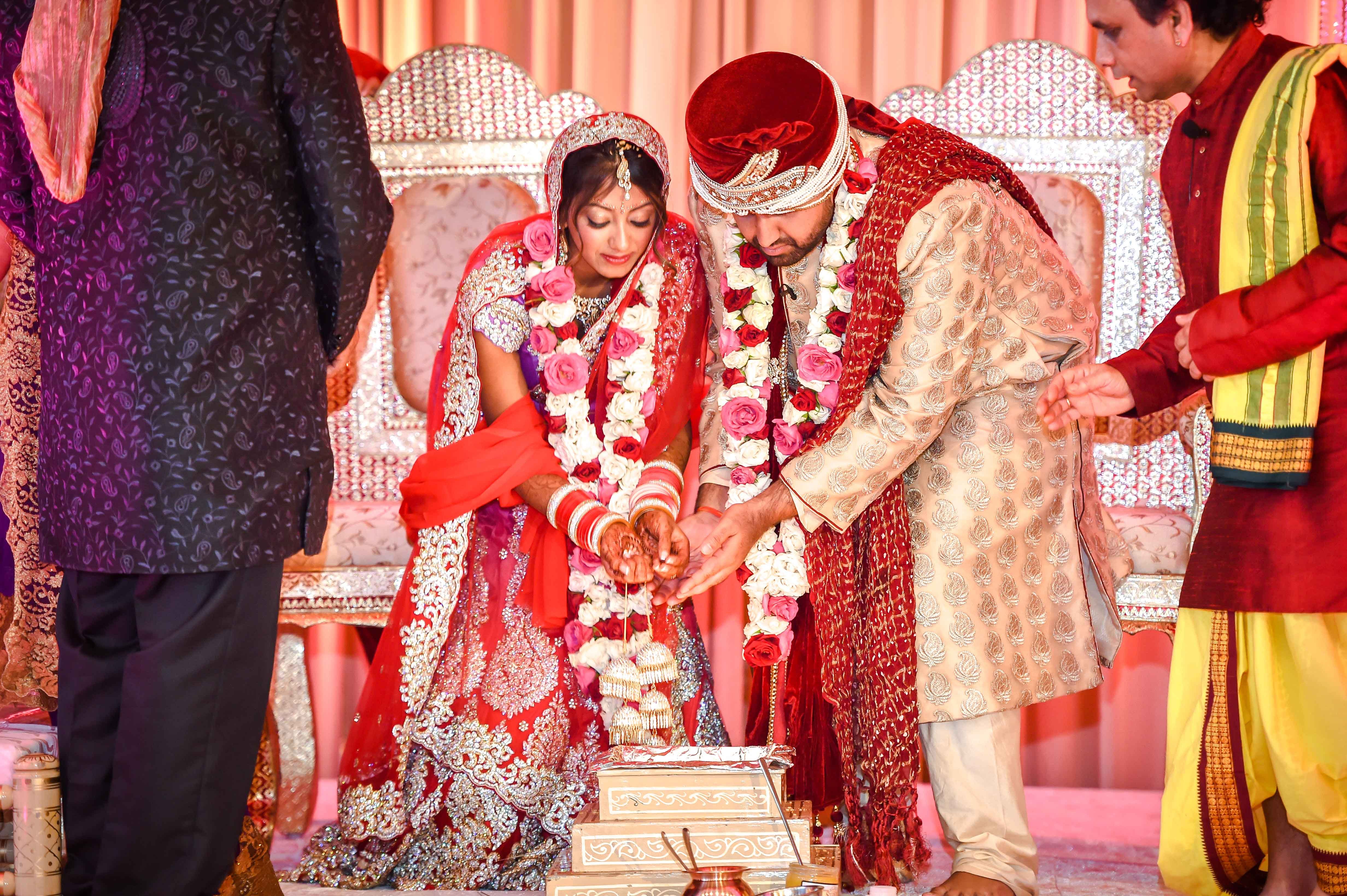 Bride and Groom During Hindu Ceremony