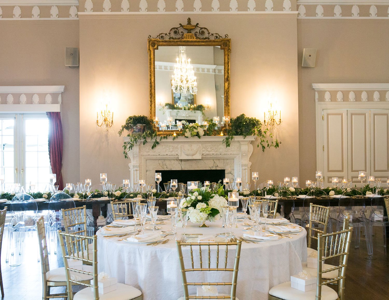 Country Club Reception with Fireplace