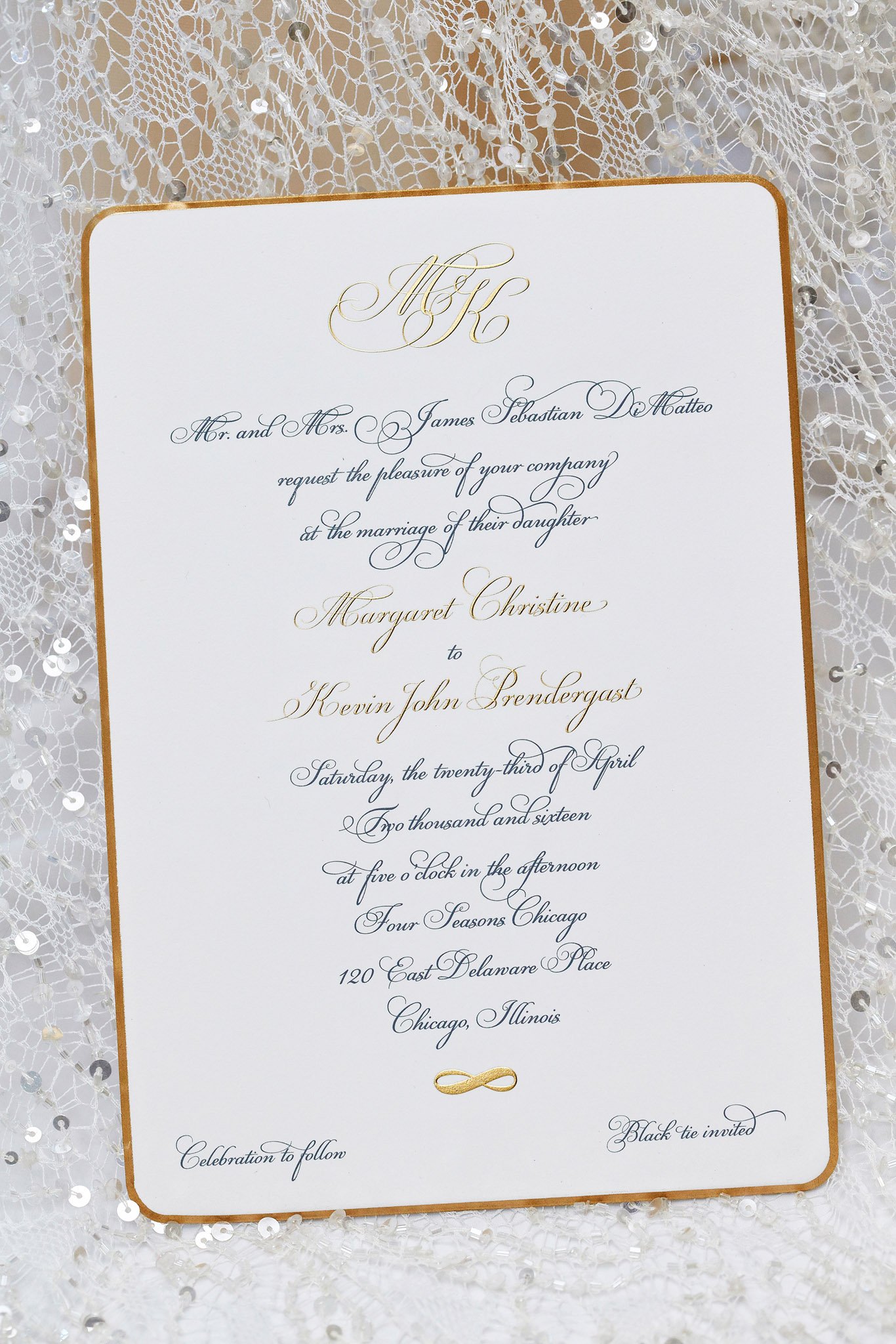 Gold-Rim Invitation Suite