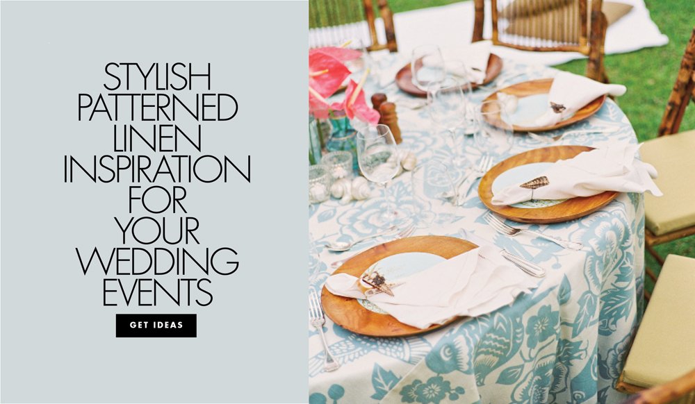Inspiring Patterned Table Linens for Your Wedding Reception