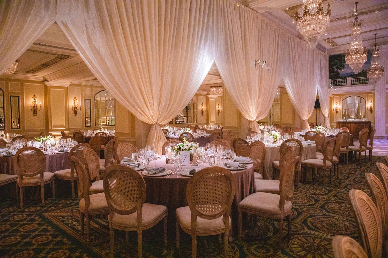 Drapery in Reception Ballroom