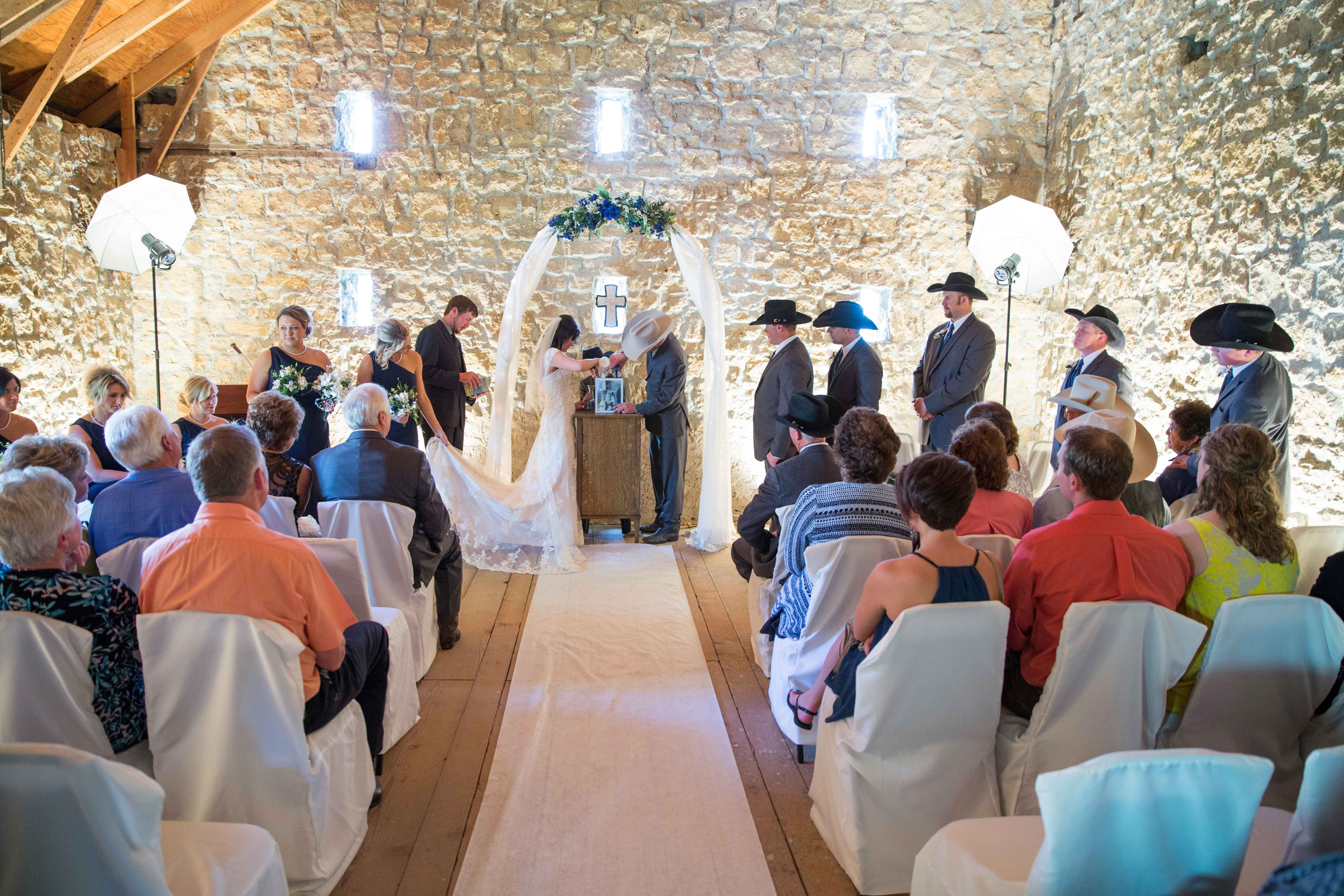 Simple Ceremony in Rustic Barn