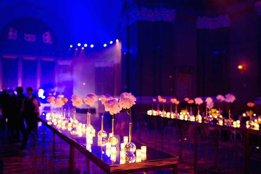 Violet Lighting at Reception