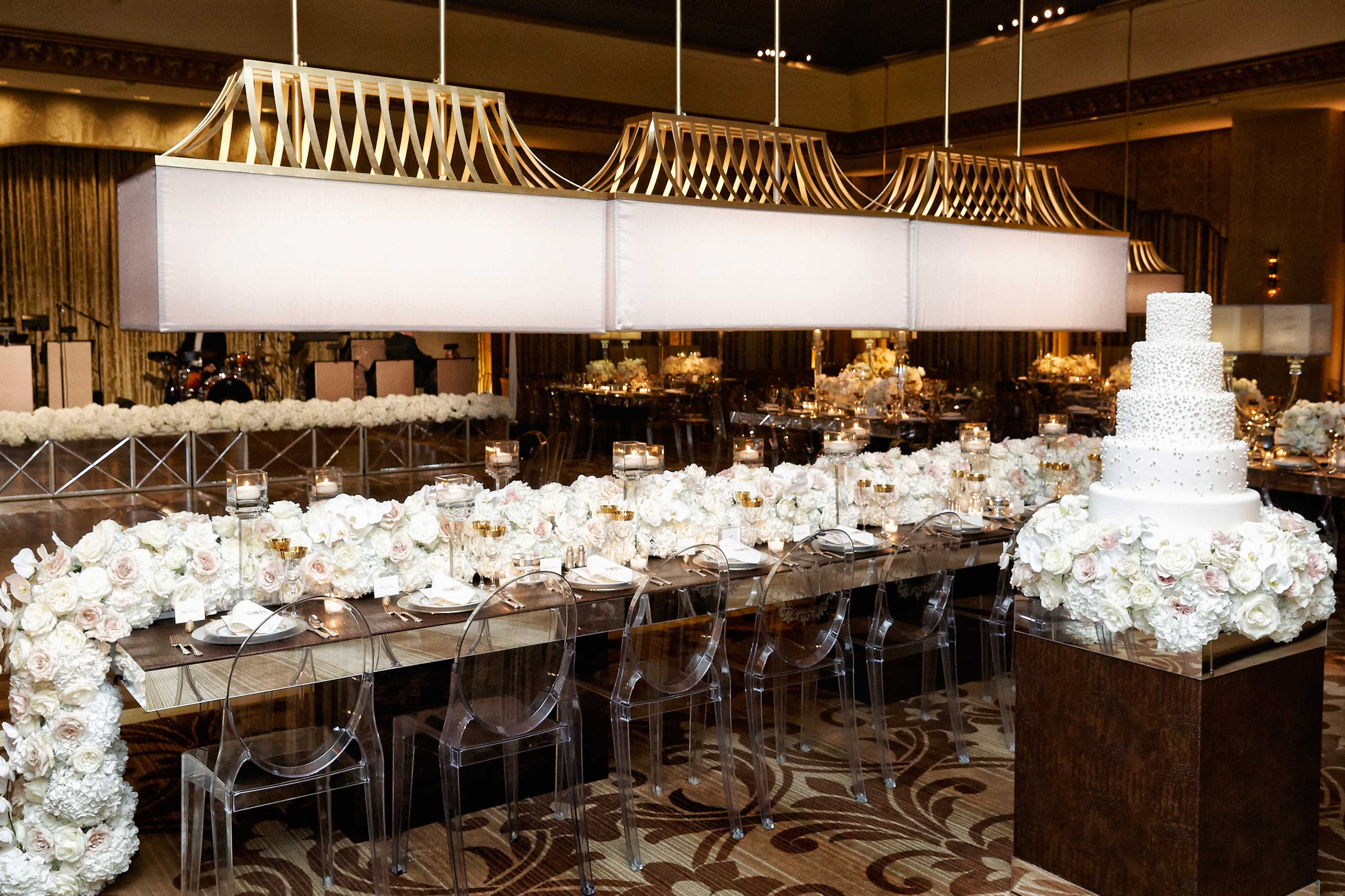 Head Table Cascading Floral Runner