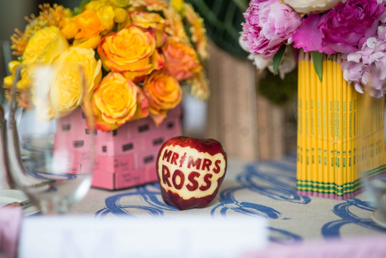 "Mr. & Mrs. Ross" Red Apple Décor