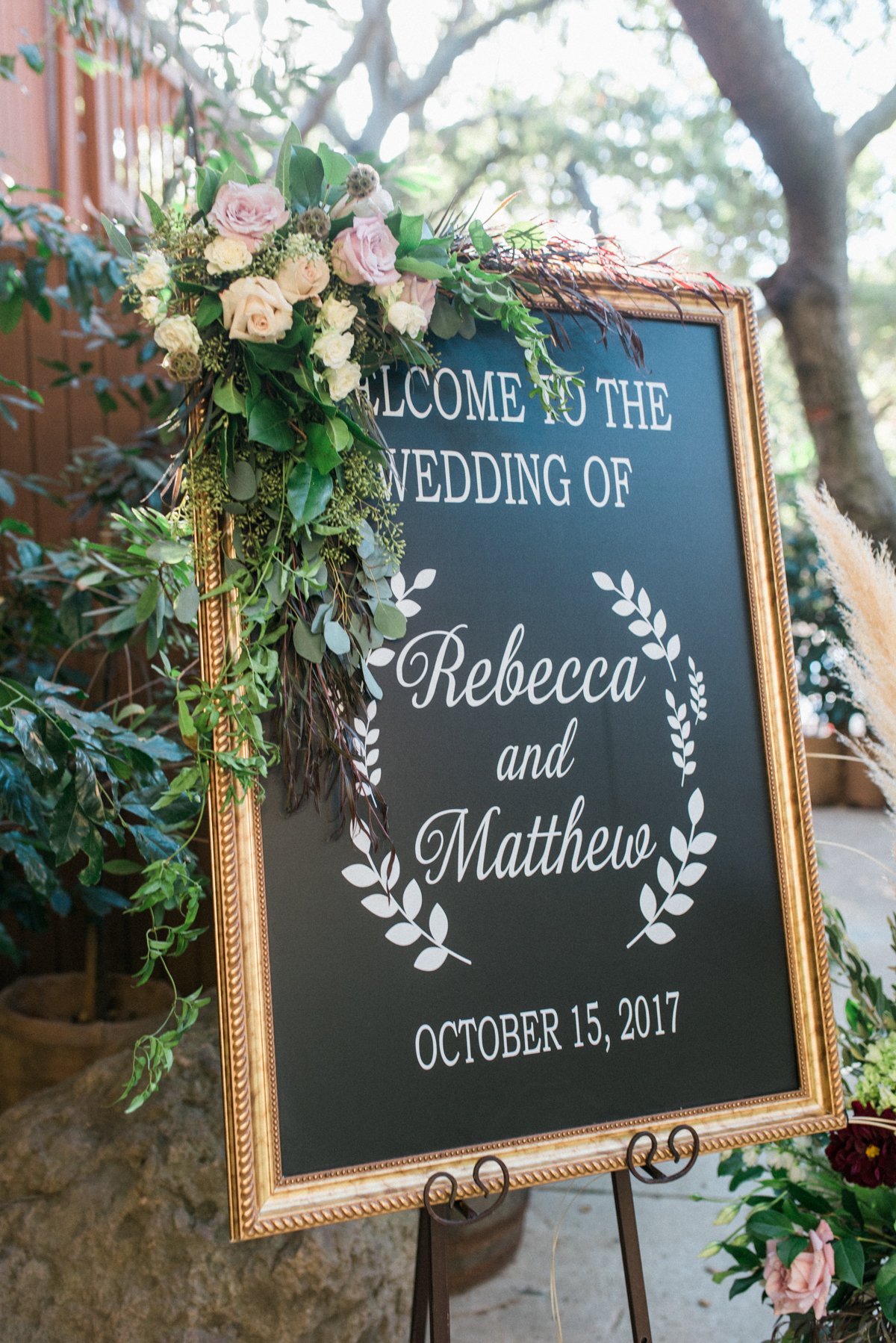 Chalkboard Sign with Flowers