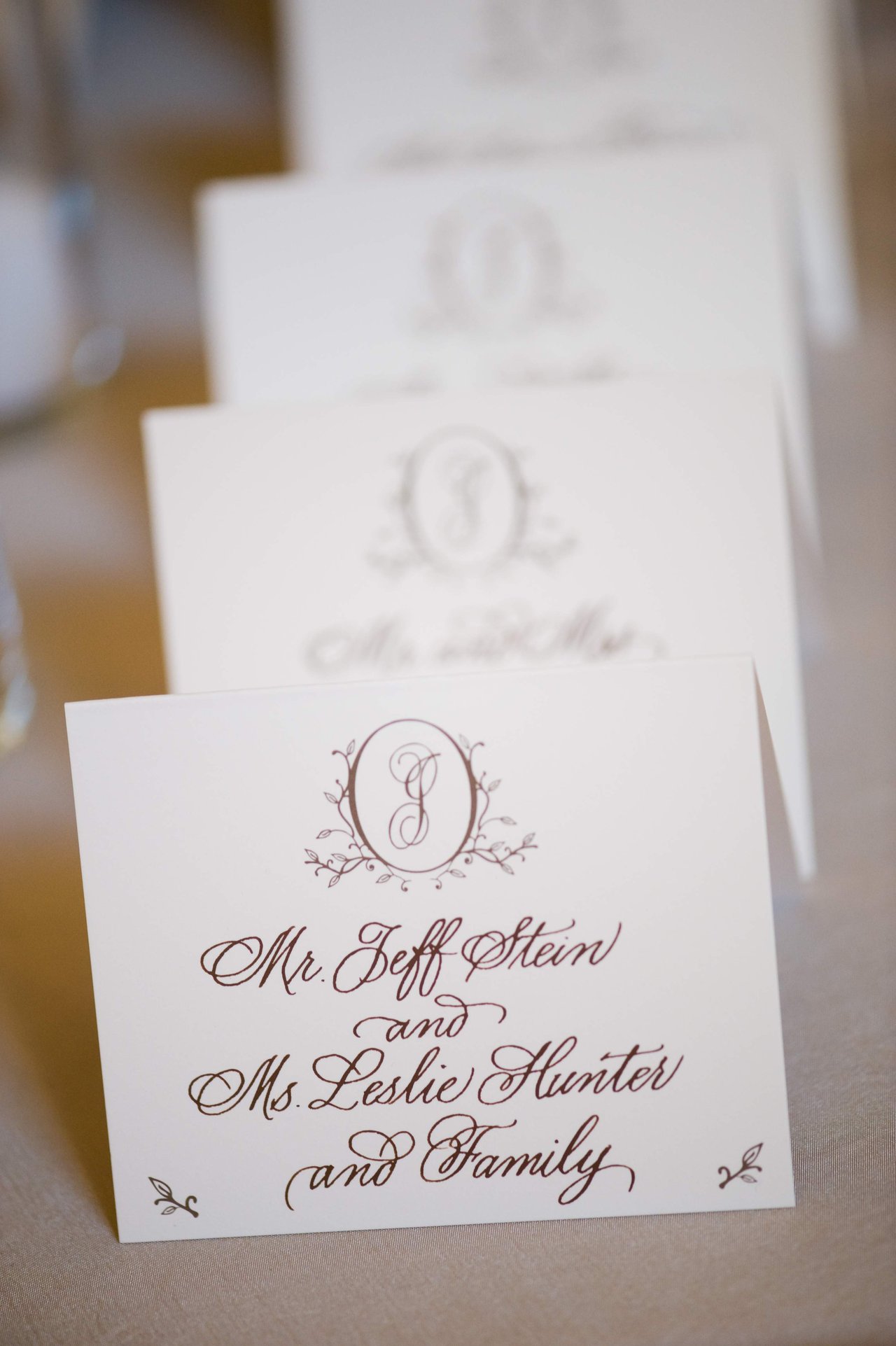 Calligraphy Seating Cards