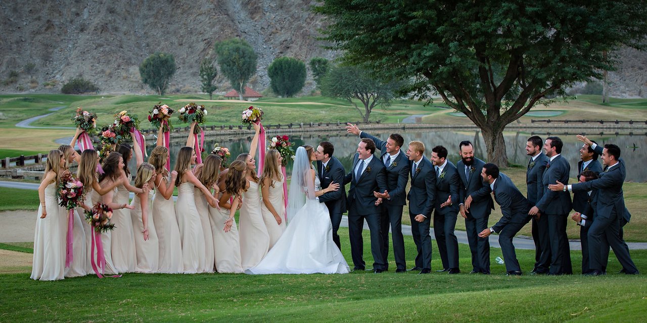 Wedding Party Photo on Golf Course