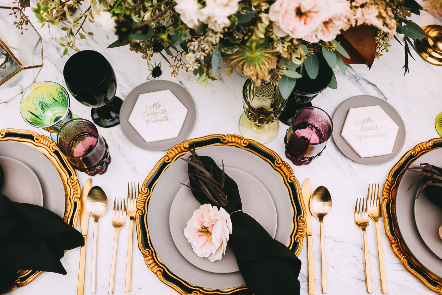 Aerial View of Contemporary Table