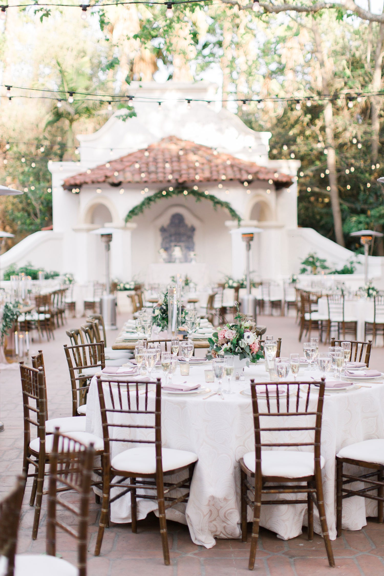 Wedding Reception in Courtyard