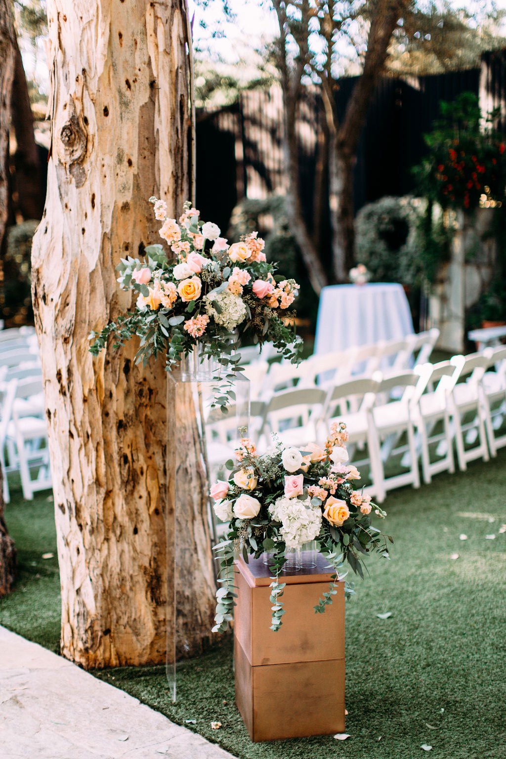 Ceremony Florals on Acrylic Riser