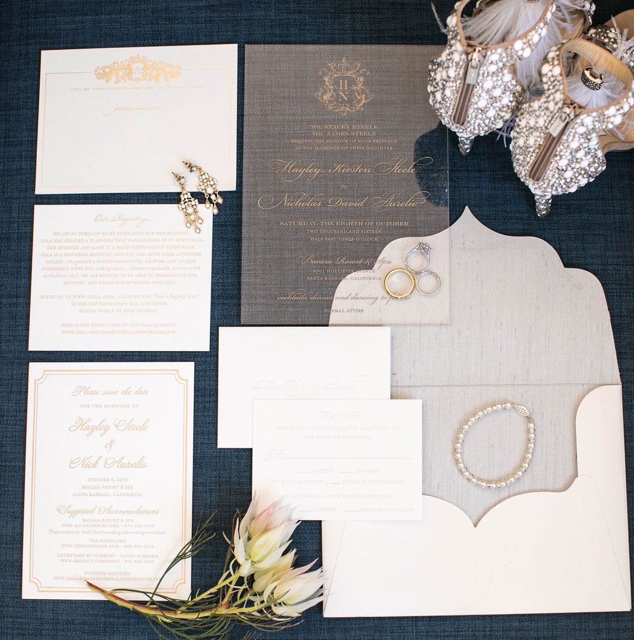 Modern Lucite Wedding Invitation