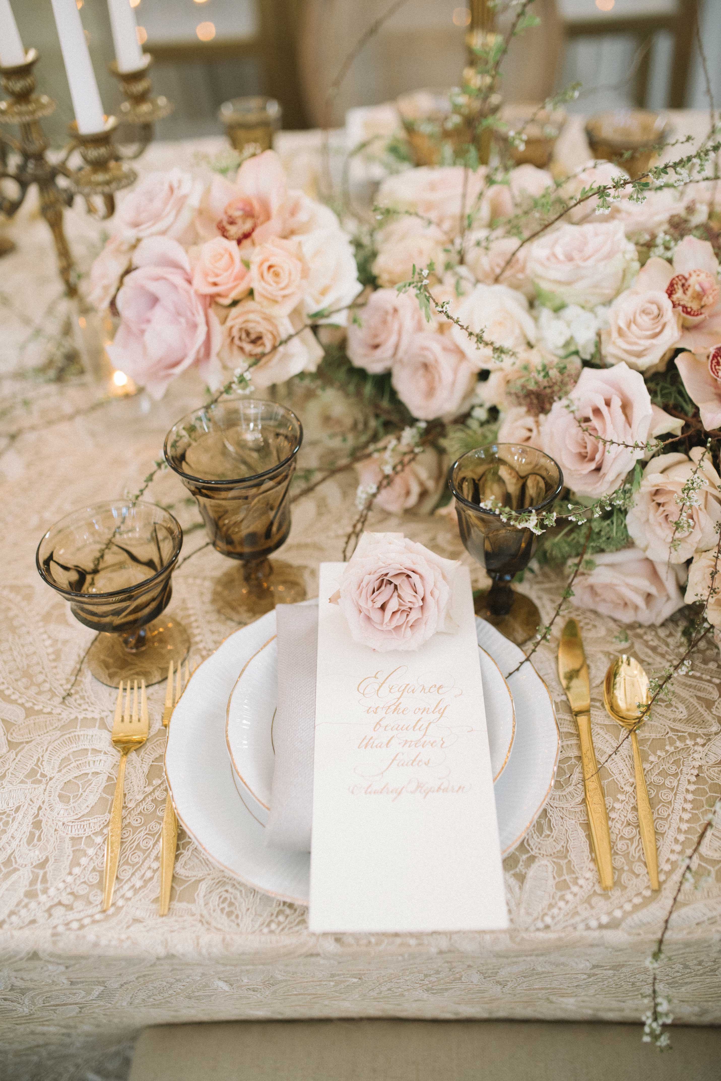 Audrey Hepburn Quote at Table Setting