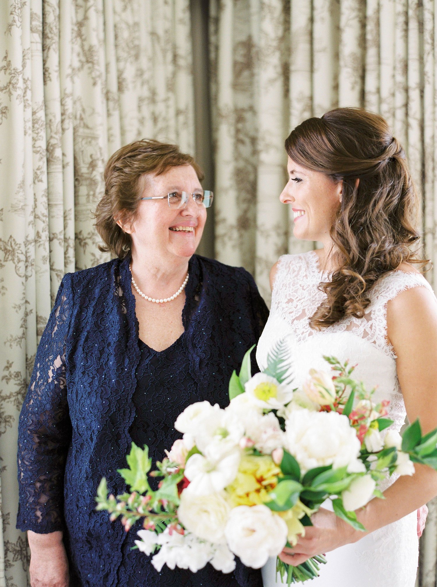 Bride with Bouquet & Mother of Bride