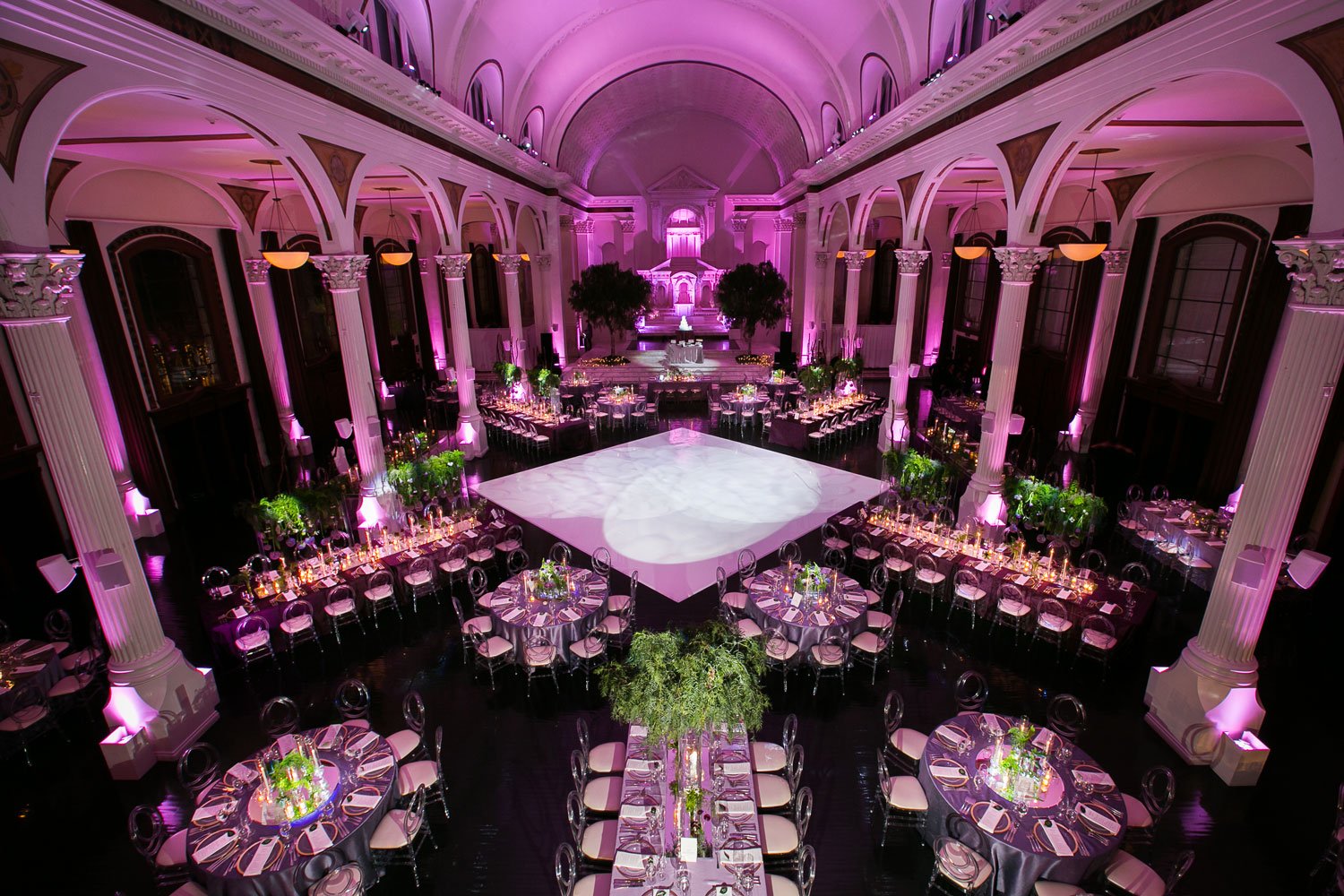 Aerial View of Large Reception Space
