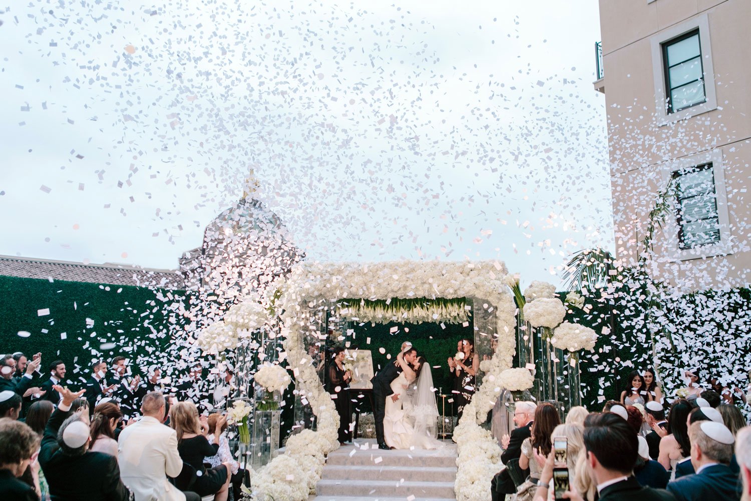 Confetti Canon at Outdoor Wedding